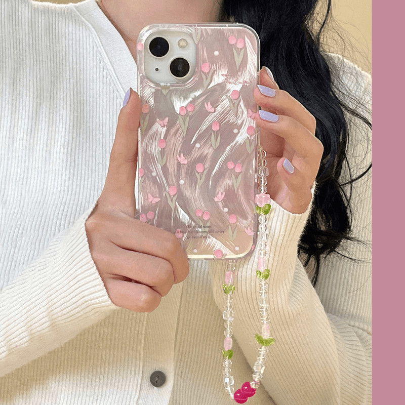 เคส Pink Feather Yarn Realme 12 11 7 2 Pro 4G 8i 8 6i 6 5S 5i 5 C1 C2 ...