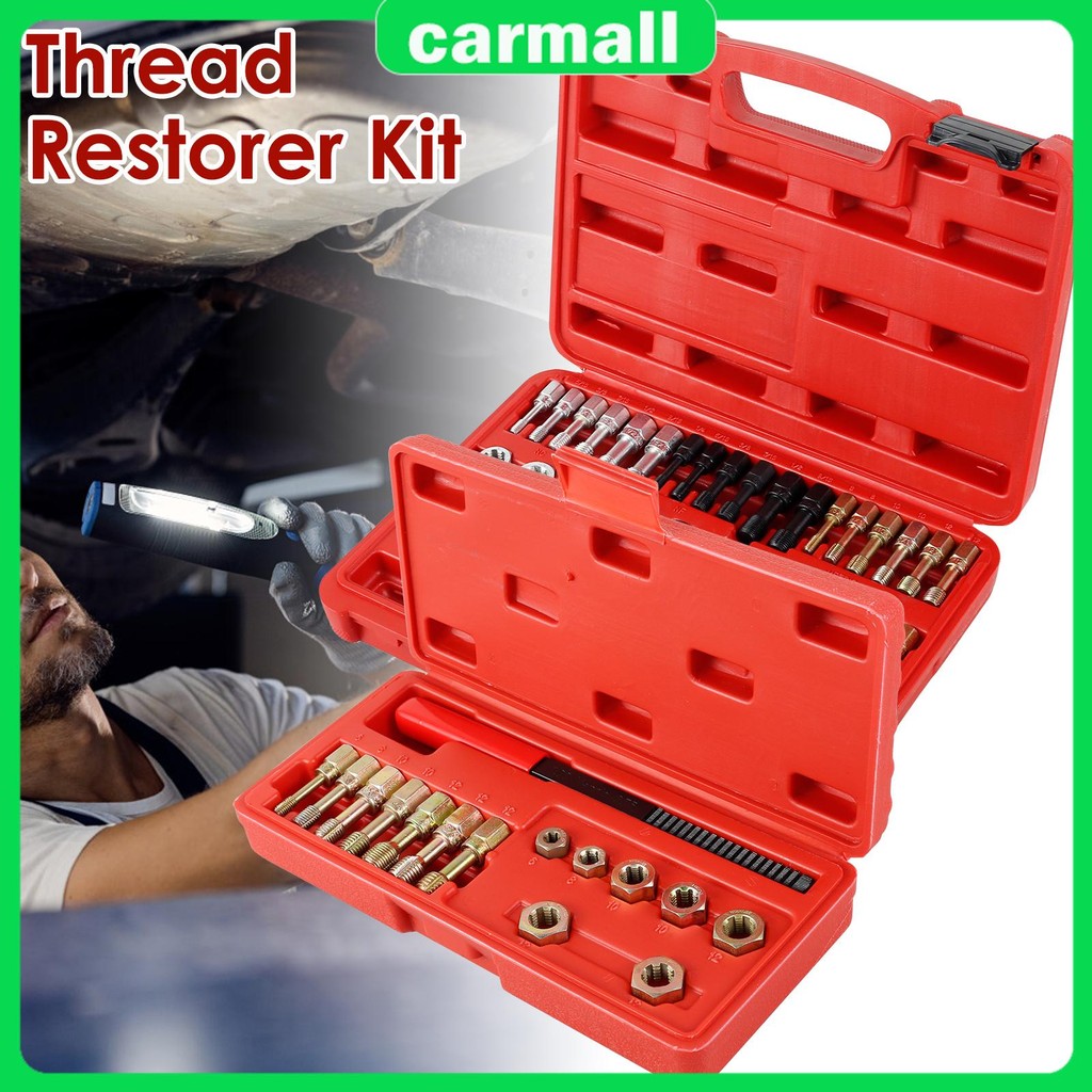 15/42 ชิ้น Thread Restorer Kit Car Rethreading Repair ชุดเครื่องมือ UNC ...