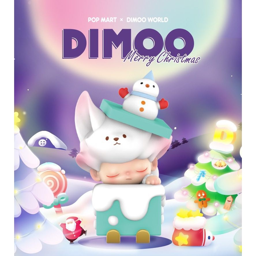 P POPMART POPMART dimoo Christmas Series 2020 อินเทรนด์เล่น Mystery Box ...