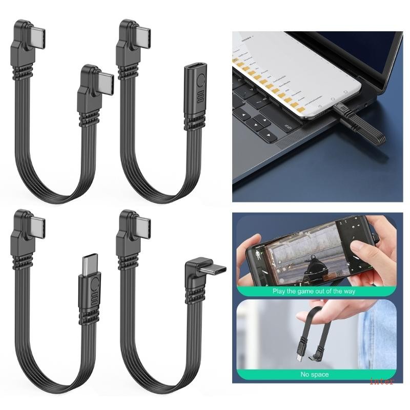 Inter Double End USB C Data Sync Wire ตรงหัวมุมขวาตัวเชื่อมต่อสายแปลง ...