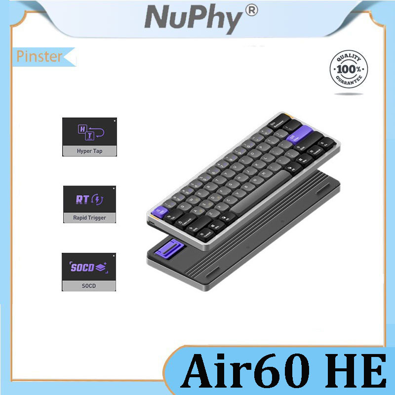 มีจําหน่ายในสต็อกNuPhy Air60 HE gaming สวิตช์แม่เหล็กต่ํา, คีย์บอร์ด ...