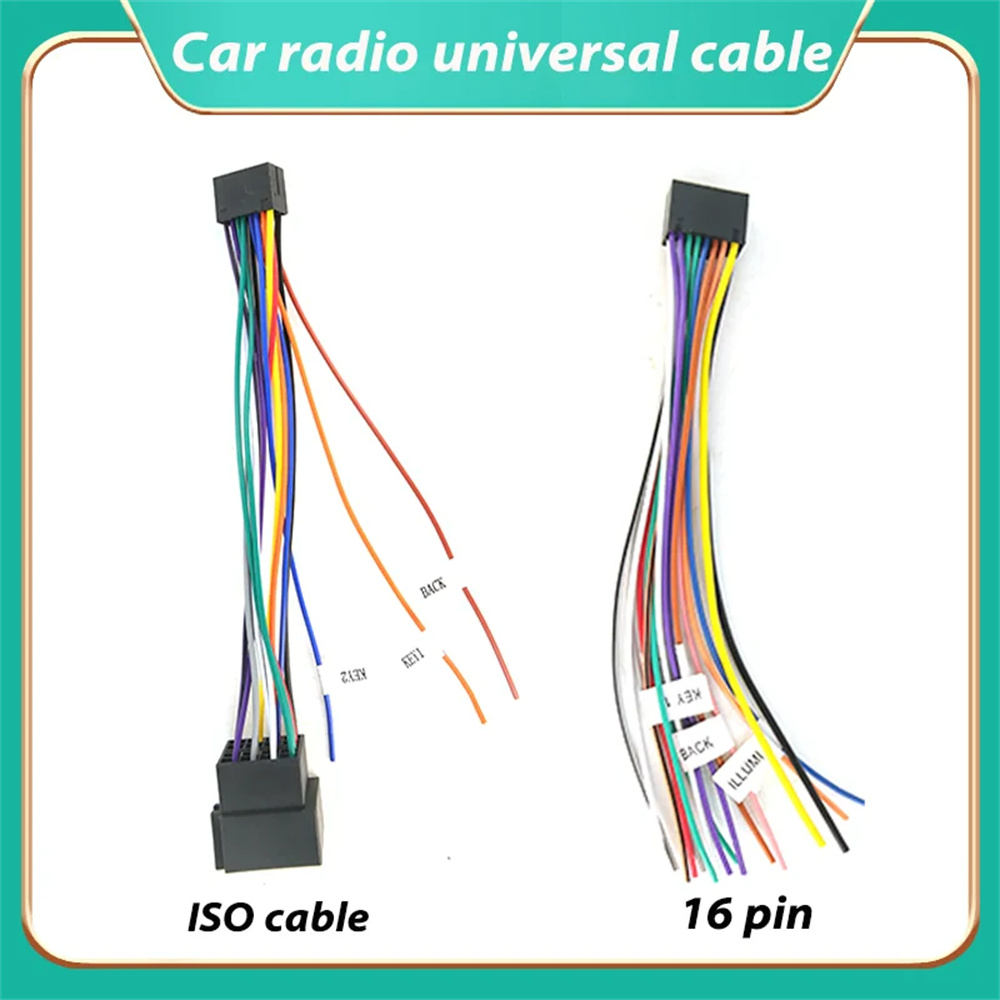 16 Pin ISO สาย 1 ชิ้น Auto Universal สายไฟหญิงรถวิทยุ CD Player Adaptor ...