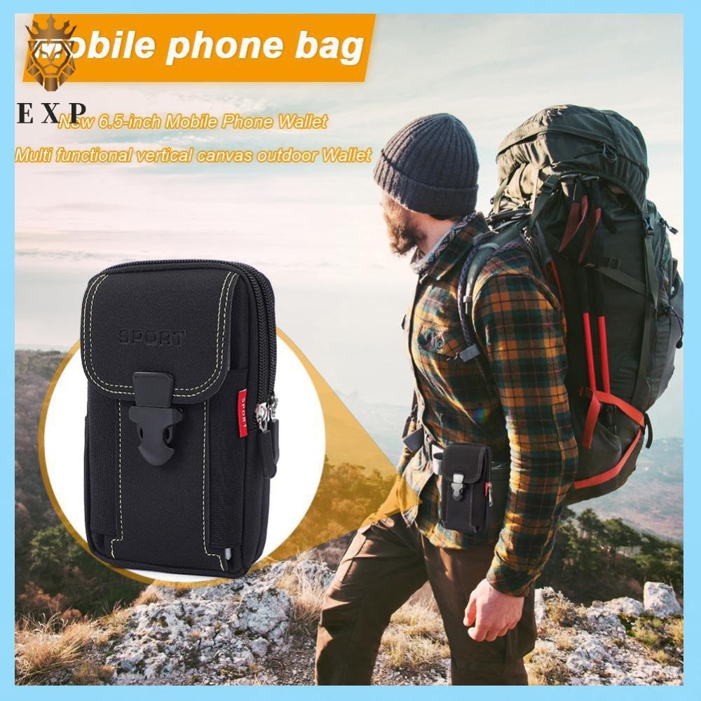 [explosion1.th] กระเป๋าคาดเอวผ้าใบกลางแจ้งกีฬา Casual Men Phone Purse Zipper Belt Bum Pouch ...