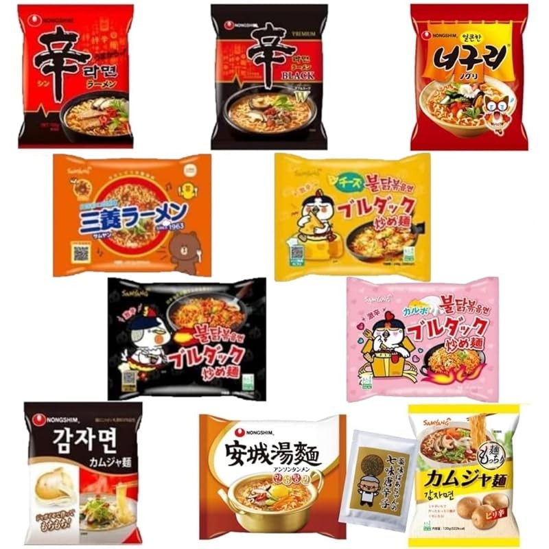 《JAPAN》★Korean Spicy Ramen Assortment Set with Instant Noodles and ...