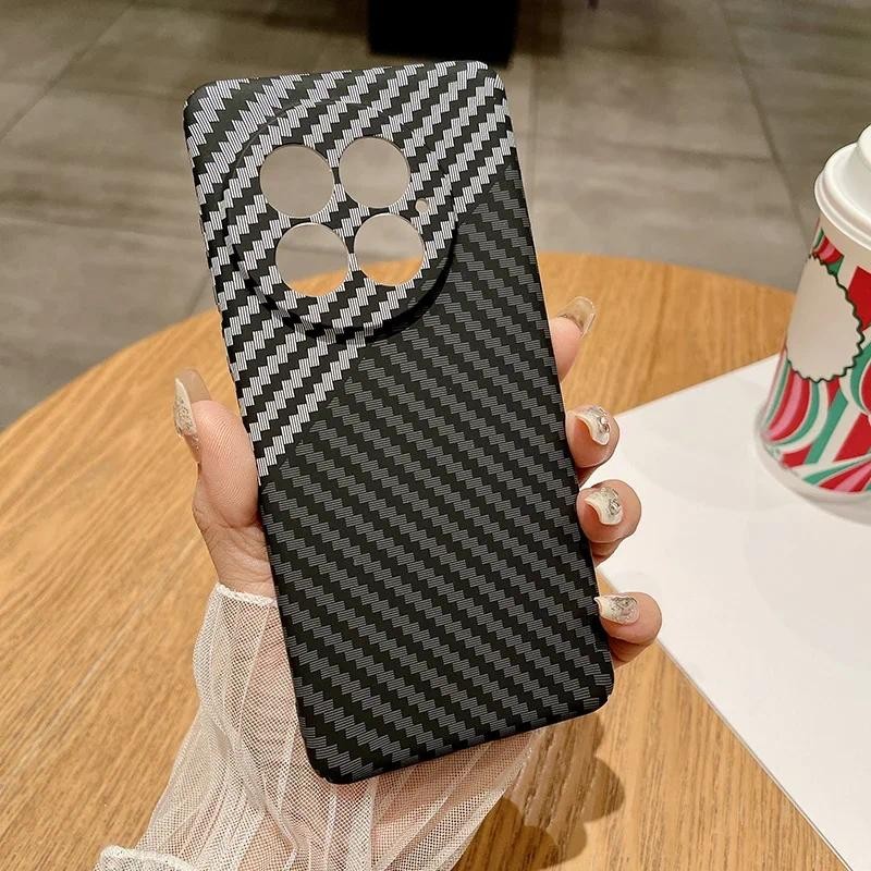 สําหรับ Oneplus 13 1+ One plus 12 ace 2 3 pro กรณี Hard Kevlar คาร์บอนไฟเบอร์ป้องกันปกหลังกรณี ...