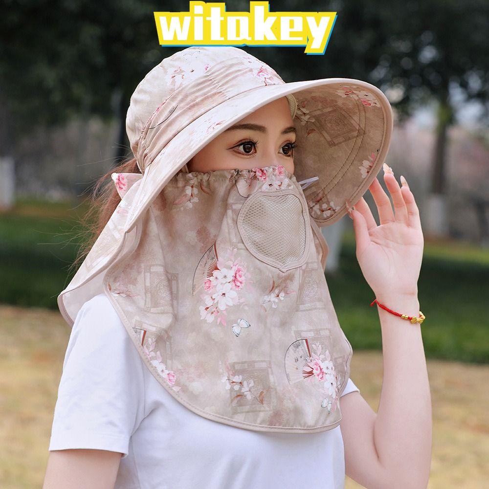 หมวกบักเก็ต WITAKEY ป้องกัน UV ระบายอากาศ สไตล์ลำลองสำหรับการเดินป่าและตกปลา | Shopee Thailand