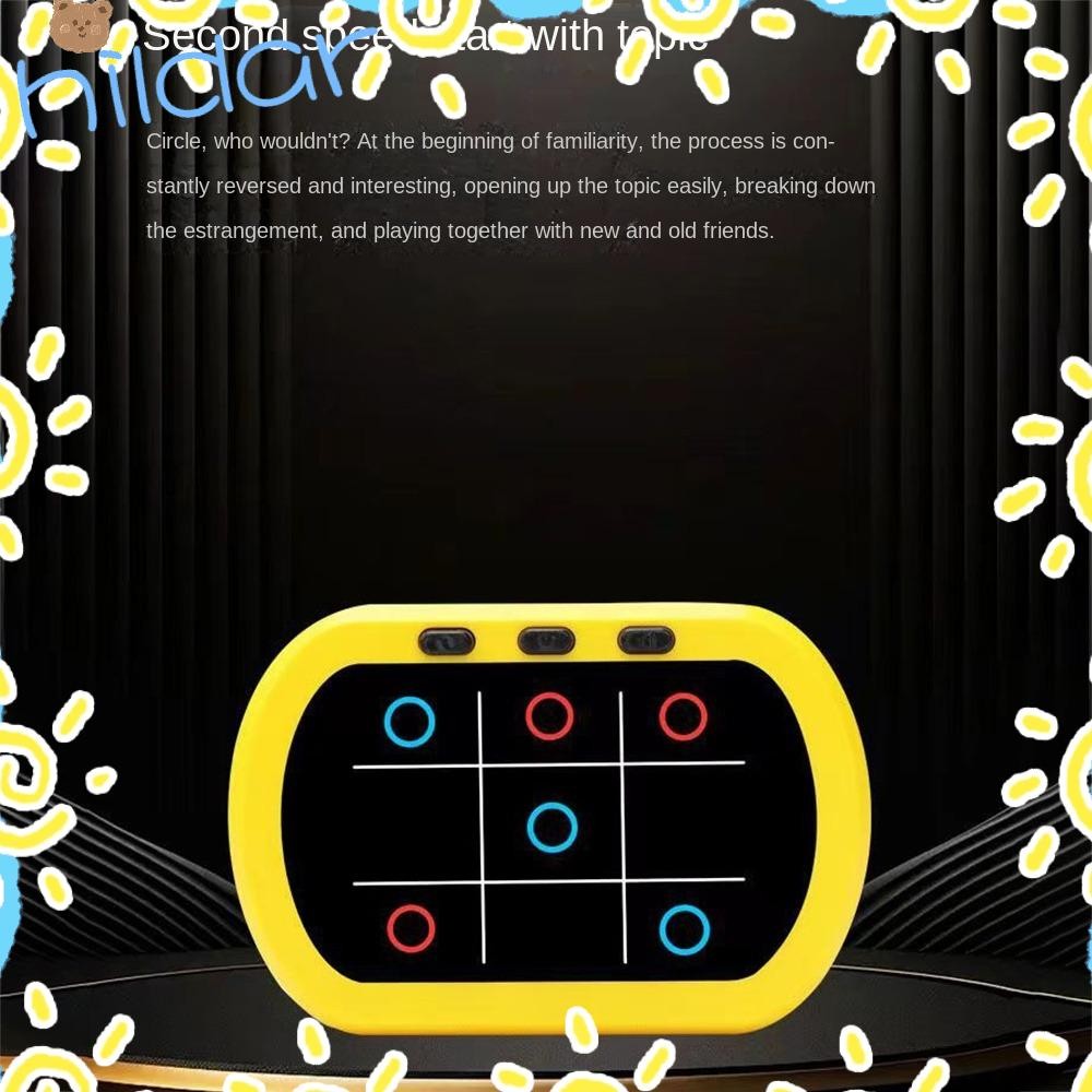 HLAR คอนโซลเกมปริศนา, Square 3-in-1 Tic-Tac Toe Game, Electronic ...