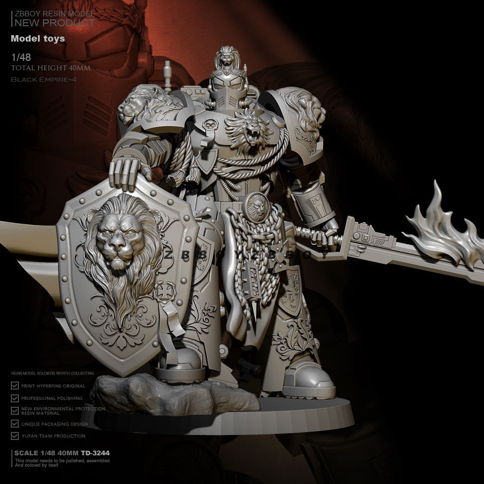 40mm zbboy โปรดิวเซอร์ Monroe Legion 4สิงโตและทหารเรซิ่นมือ TD-3244แม่ ...