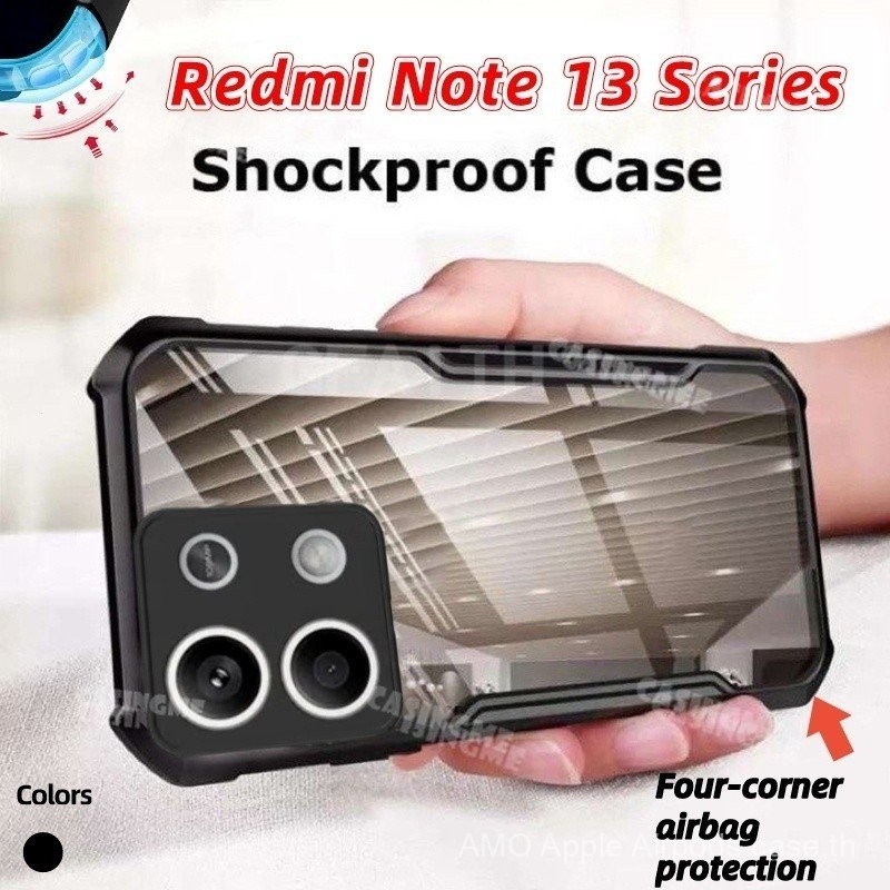 Redmi Note 13 note13pro 5G ถุงลมนิรภัยเคสใส่โทรศัพท์ใสสำหรับ redmi Note 13 note13 redminote13 ...
