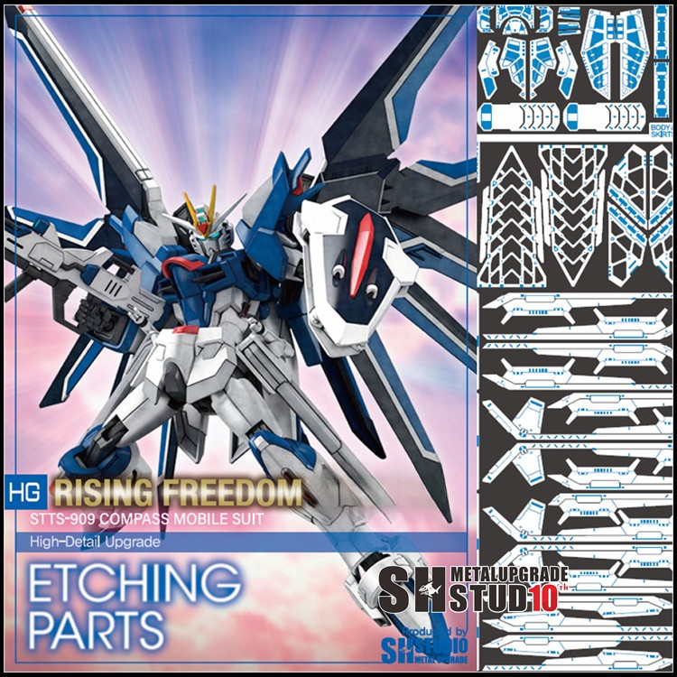 Sh STUDIO HG 1/144 Rising Freedom Metal Etching Sheet อะไหล่อัพเกรด ...