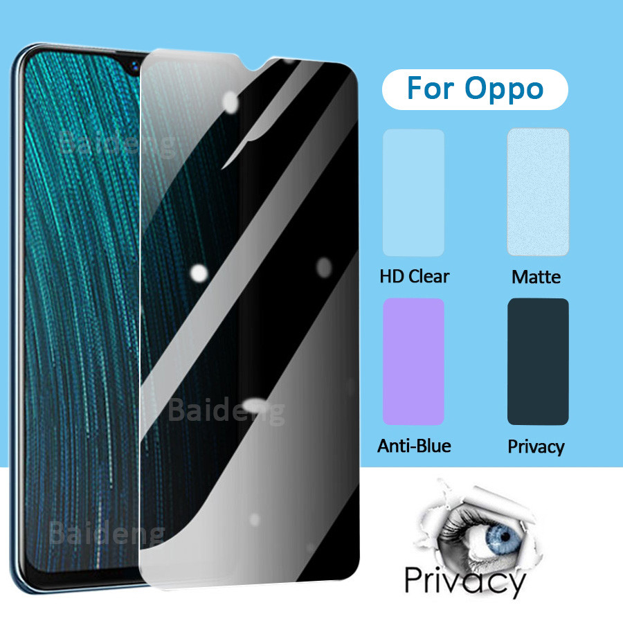 ฟิล์มกระจก ฟิล์มกันเสือก ฟิล์มด้าน สำหรับ OPPO A3x A18 A38 A60 A57 A58 A78 A3s A5s A9 2020 A94 ...