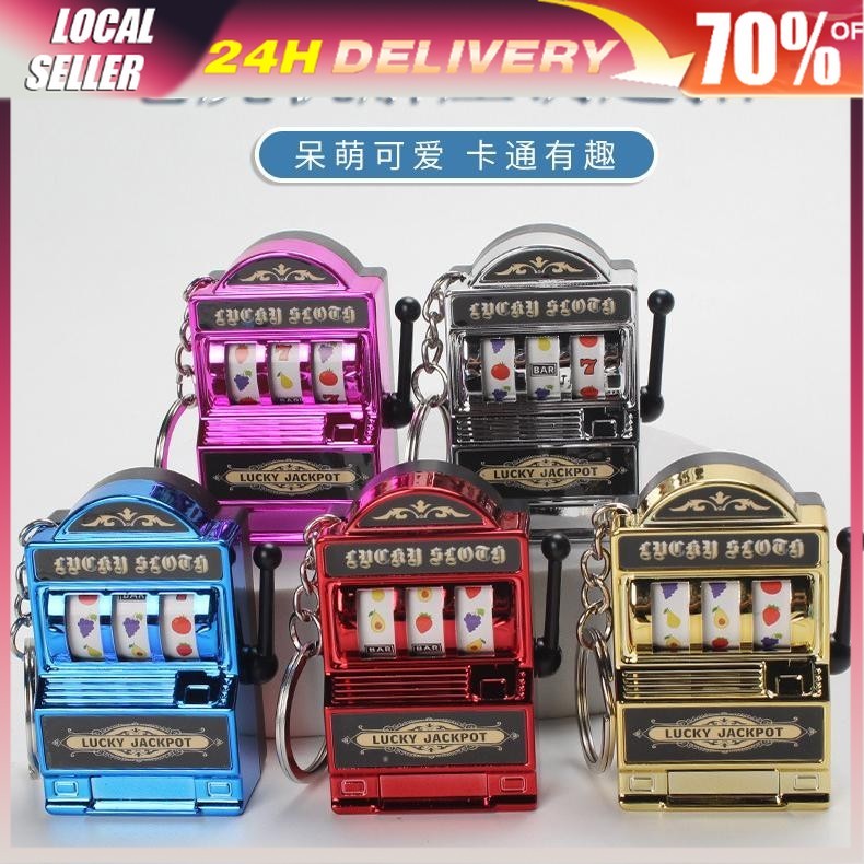 Slot Machine พวงกุญแจ Mini Slot Machine เกมผลไม้เครื่องรางวัล ...