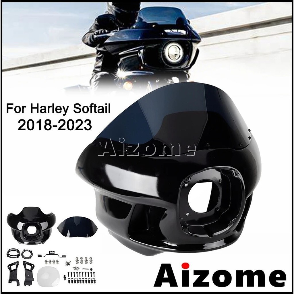 AI Motorcycle Front Cowl Cover 7" Upper Windshield Headlight Fairing ...