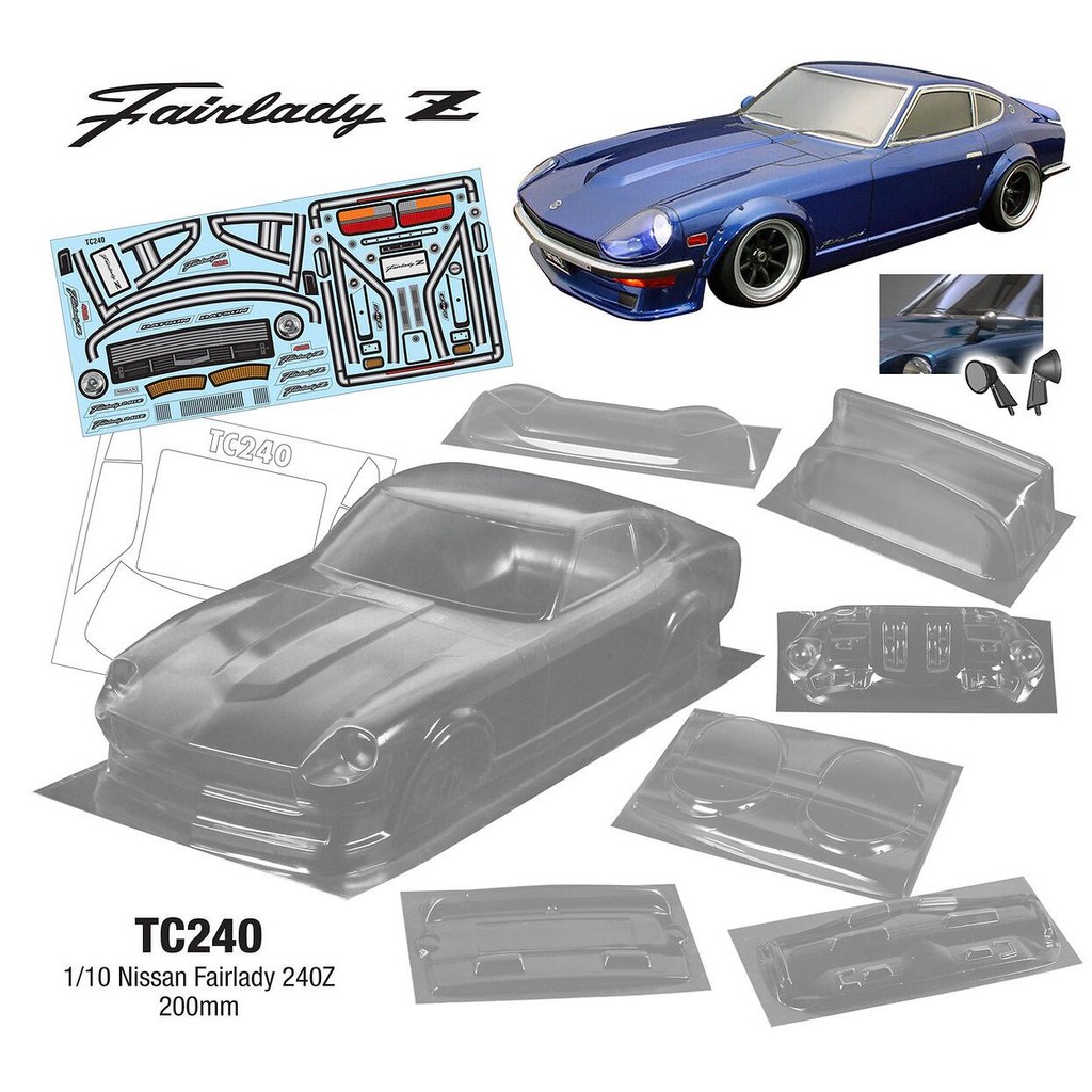 Tc240 1/10 Flat Running Drift รถเปลือก Nissan Fairlady 240Z Nissan 200 ...