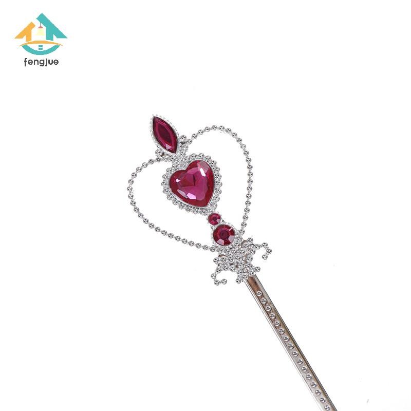 Fengjue 1 ชุดคริสตัลสาว Tiara Crown Princess Crown + Magic Wand หญิง ...