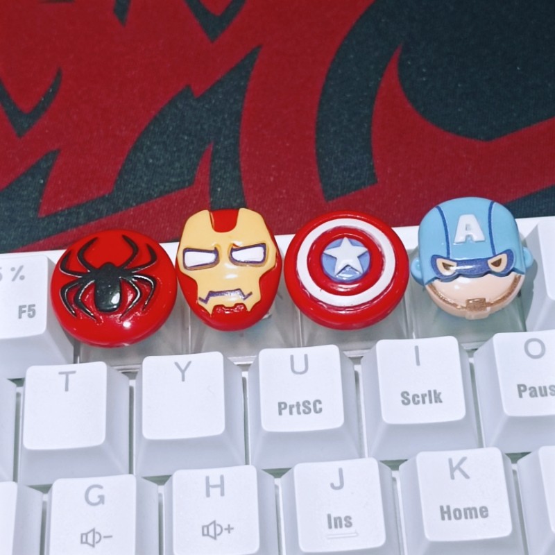 Marvel Heroes Superman Keycap Cherry R4 Clear Keycaps สําหรับคีย์บอร์ด ...