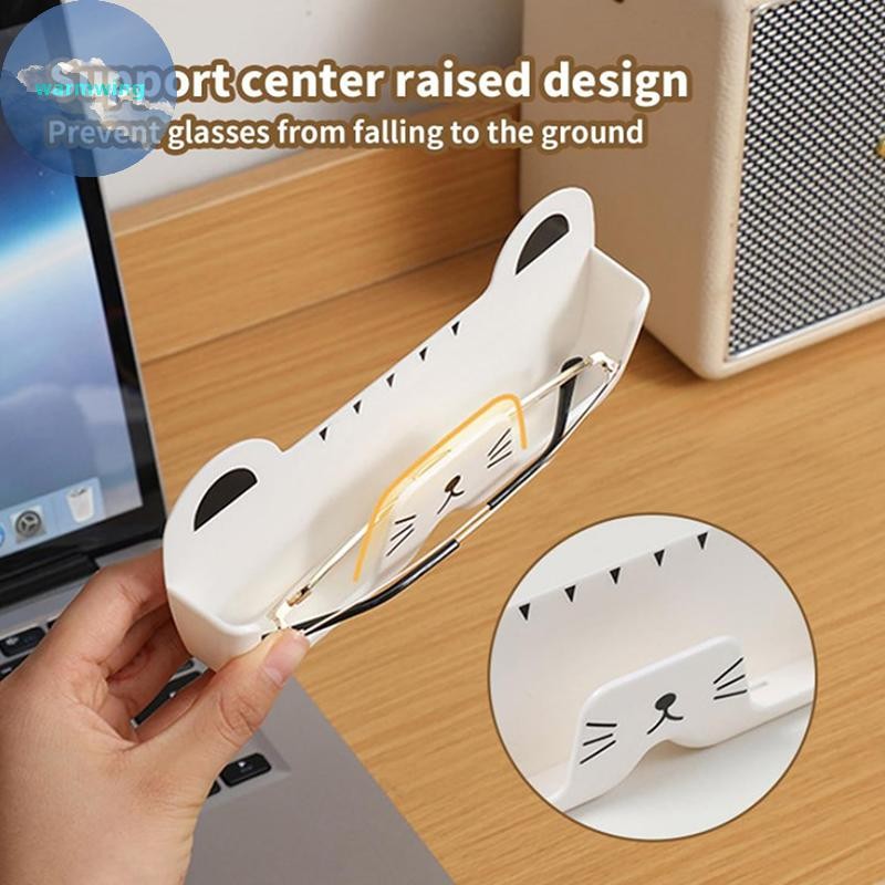 Warmwing ชั้นวางแว่นตาติดผนังดีไซน์น่ารักเหมือนแมว – แบบไม่มีหมุด สำหรับจัดเก็บแว่นกันแดดและแว่น ...