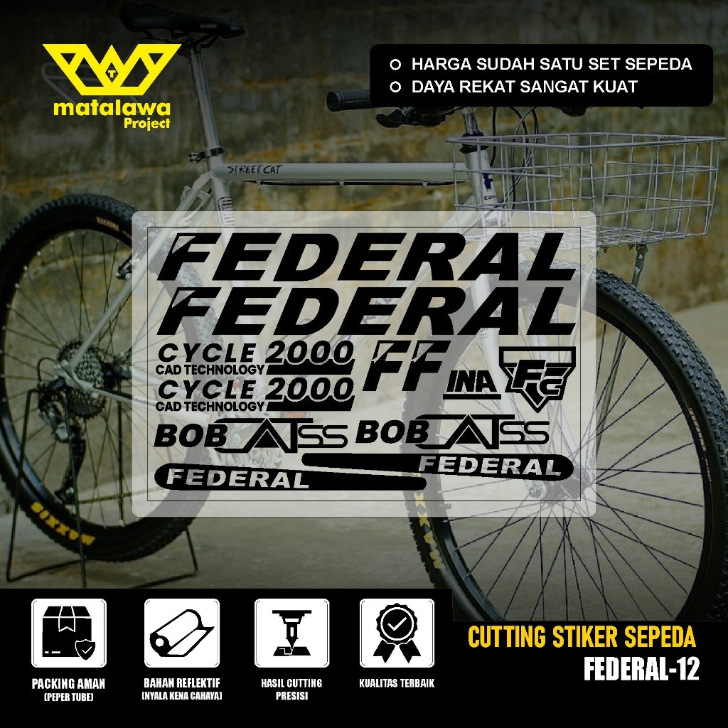 ตัดสติกเกอร์จักรยาน FEDERAL BOB Cat ss สติกเกอร์ Streetcat MG 33 MTB ...