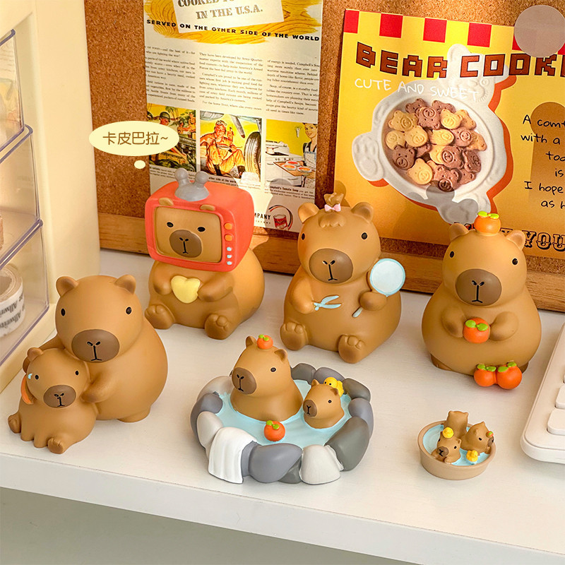 Kabara Mystery Box ถั่วขนาดเล็ก Influencer Capybara เดสก์ท็อปตกแต่งรูป ...
