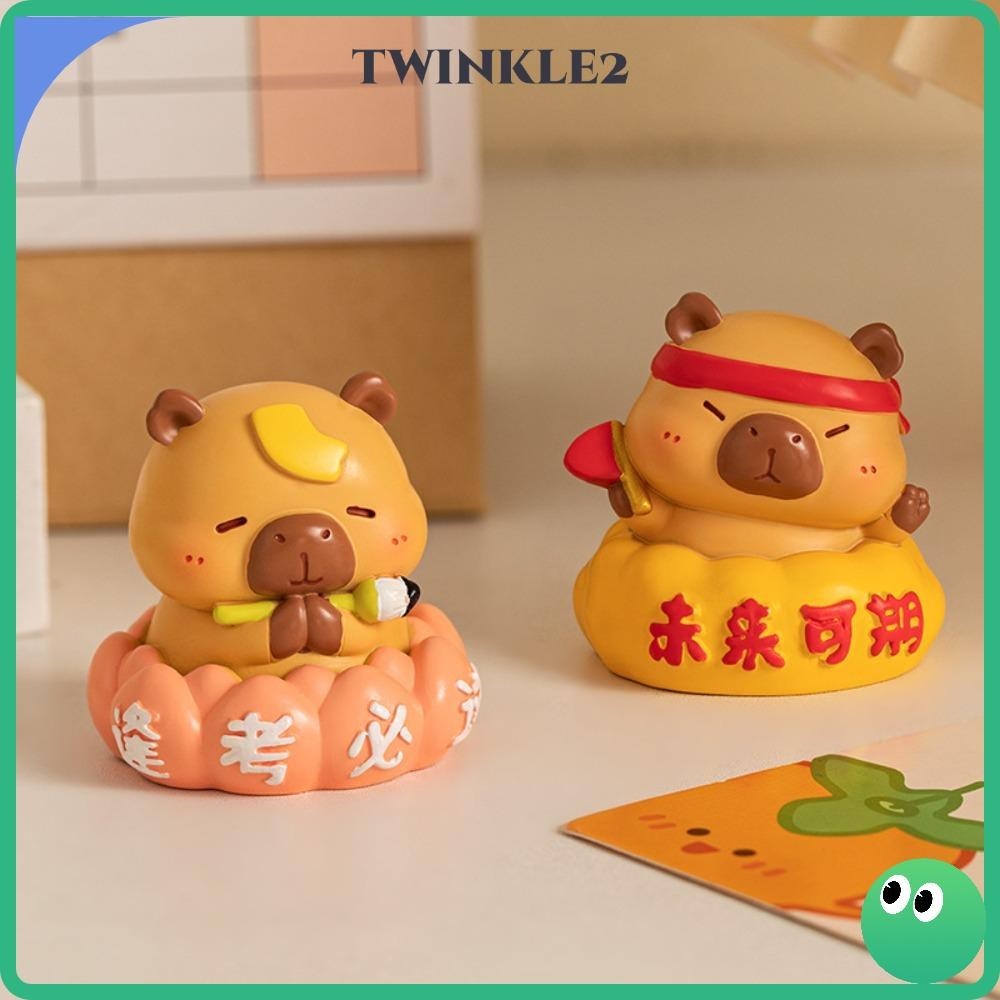 Twinkle Capybara เครื่องประดับ, รุ่น Q Capybara ตุ๊กตา, Kawaii การ์ตูนสัตว์เด็กของขวัญเดสก์ท็อป ...