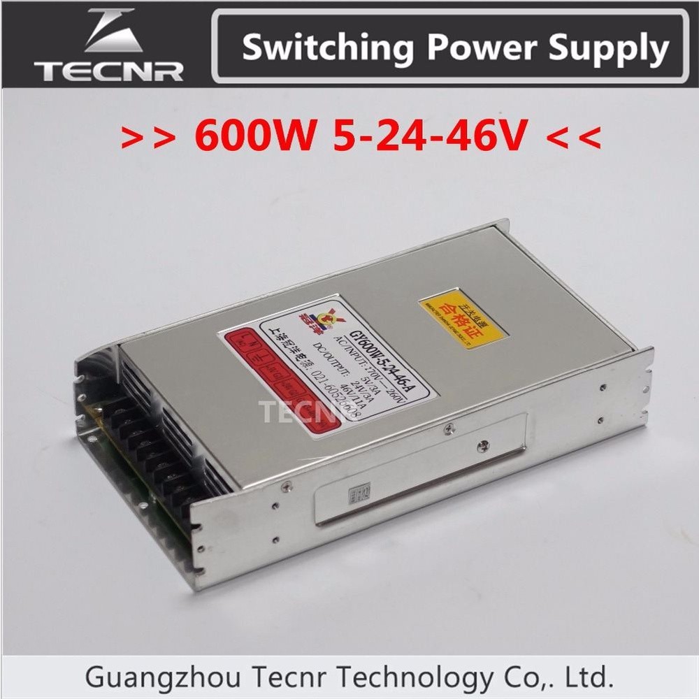 600W cnc router switching power supply ajustable 5V 24V 46V stepper ...