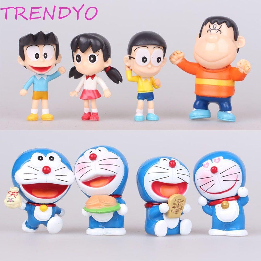 Trendyo Doraemon Action Figures ของขวัญ 8 ชิ้น/เซ็ตตุ๊กตาของเล่น ...