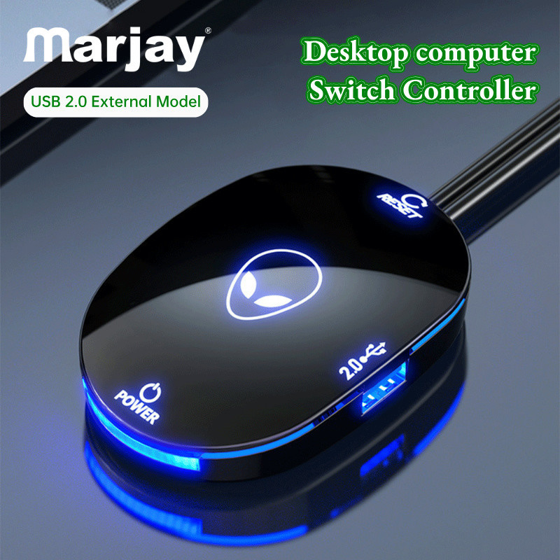 Marjay ตัวควบคุมสวิตช์เดสก์ท็อป USB 2.0 รุ่นภายนอก 2-in-1 สายจัมเปอร์ ...