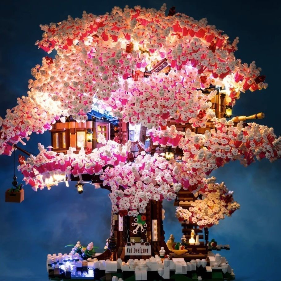 เข้ากันได้กับ Lego Sakura Tree House Building Blocks เด็กชายและเด็กหญิง ...