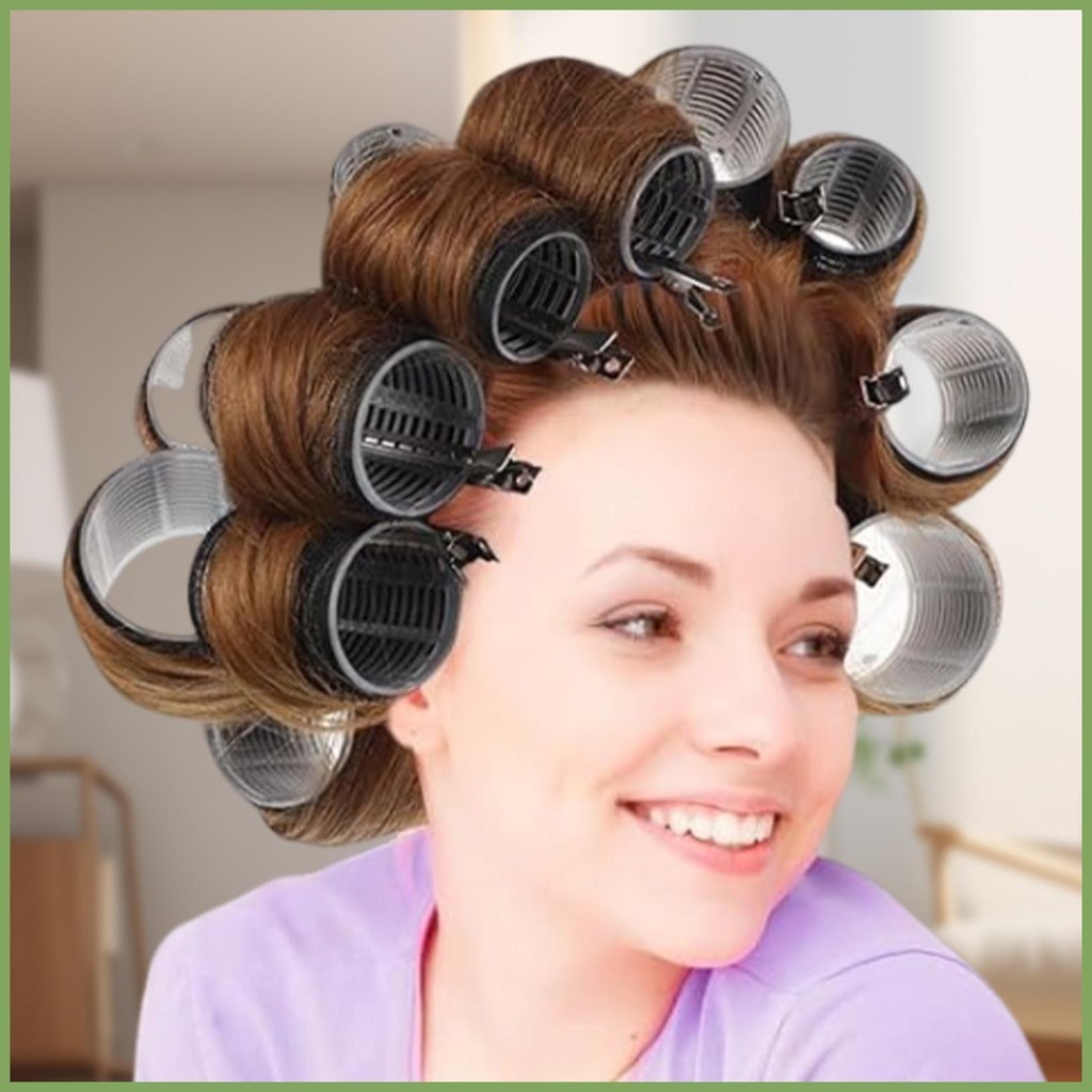 No Heat Hair Bangs Volume 3 ขนาด Self-กาว Hook & Loop Heatless Curling ...