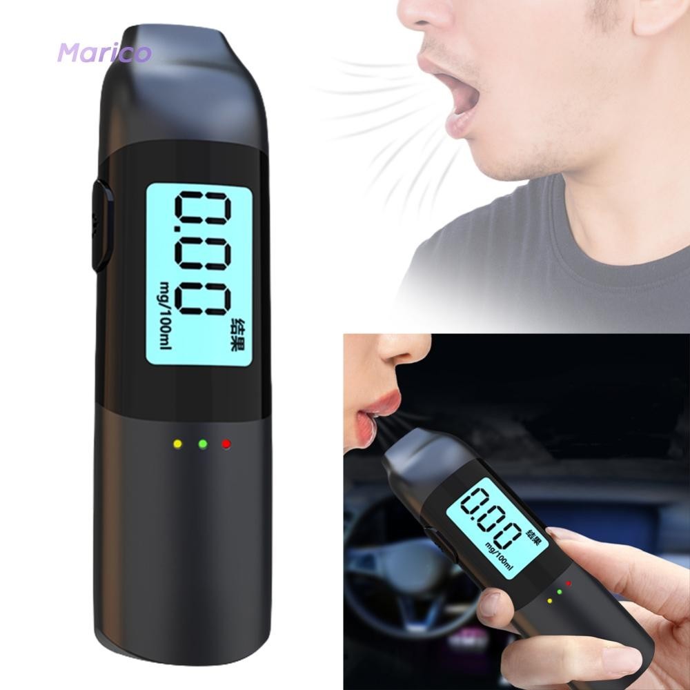 เครื่องทดสอบแอลกอฮอล์ดิจิตอล USB ชาร์จความแม่นยําสูง Breather Alcometer จอแสดงผล LCD ...