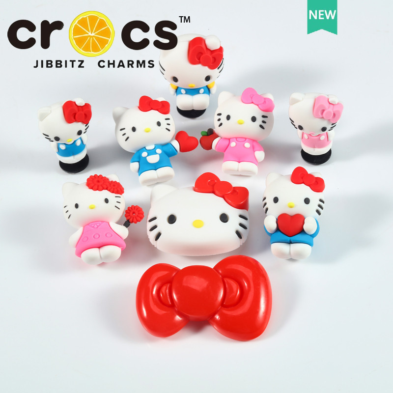 Jibbitz cross Hello Kitty 3D Shoe Buckle สามมิติน่ารัก KT รองเท้าแฟชั่น ...