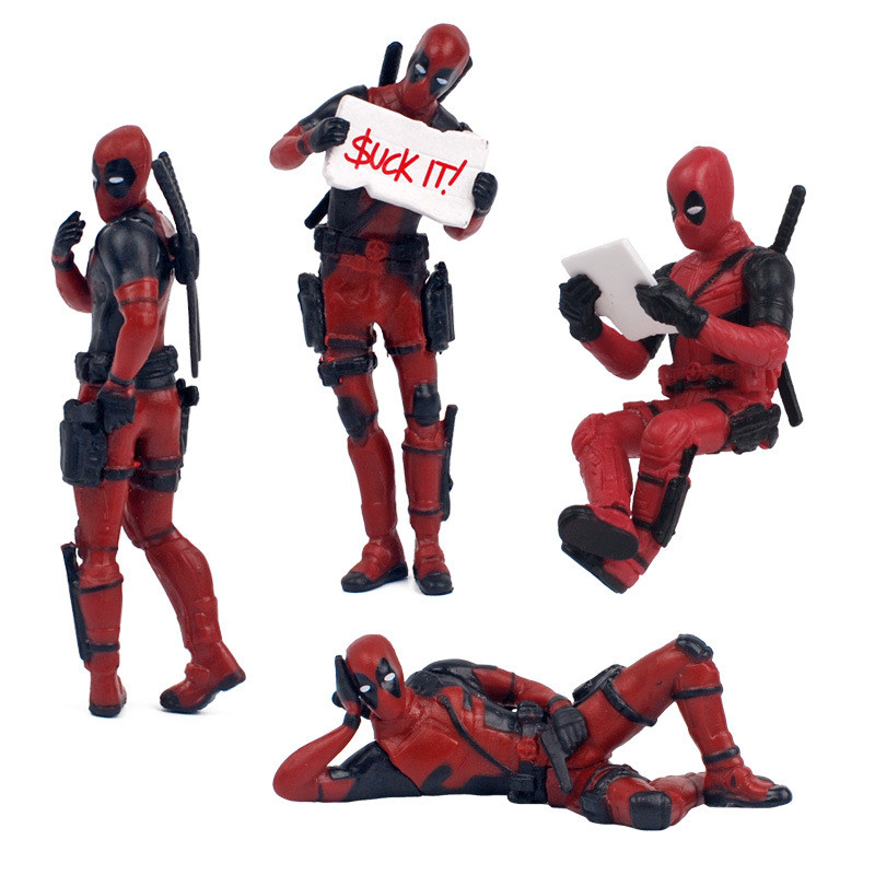 นั่ง DEADPOOL รูป Little Cheap DEADPOOL อ่านหนังสือรุ่นตกแต่งรถของขวัญ ...
