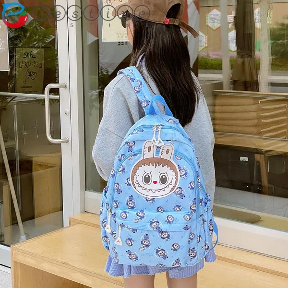 Jestine Labubu Backpack, Nylon Full Color Labubu Daypack, ทนทานน้ําหนัก ...