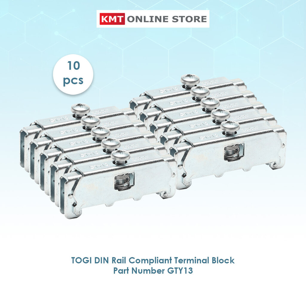 TOGI DIN Rail Compliant Terminal Block ตัวยึดสต็อปเปอร์แพ็ค 10 ตัว ...