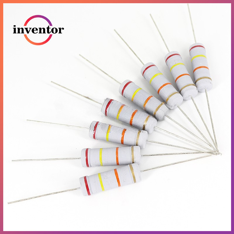 20 ชิ้น 1 วัตต์ 2 วัตต์ 3 วัตต์ 5 วัตต์ตัวต้านทานฟิล์มคาร์บอน 5% 10R 12R 15R 16R 18R 20R 22R 24R ...