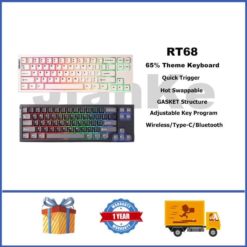 Yunzii RT68 คีย์บอร์ดแม่เหล็ก 65% RGB Hot Swappable GASKET Quick Trigger คีย์บอร์ดเกมกล | Shopee ...