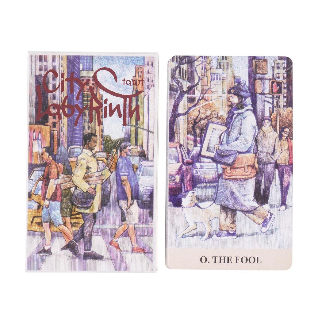 City Labyrinth Tarot Fortune Telling การ์ดเกม 78 การ์ดสําหรับผู้หญิงสาว ...