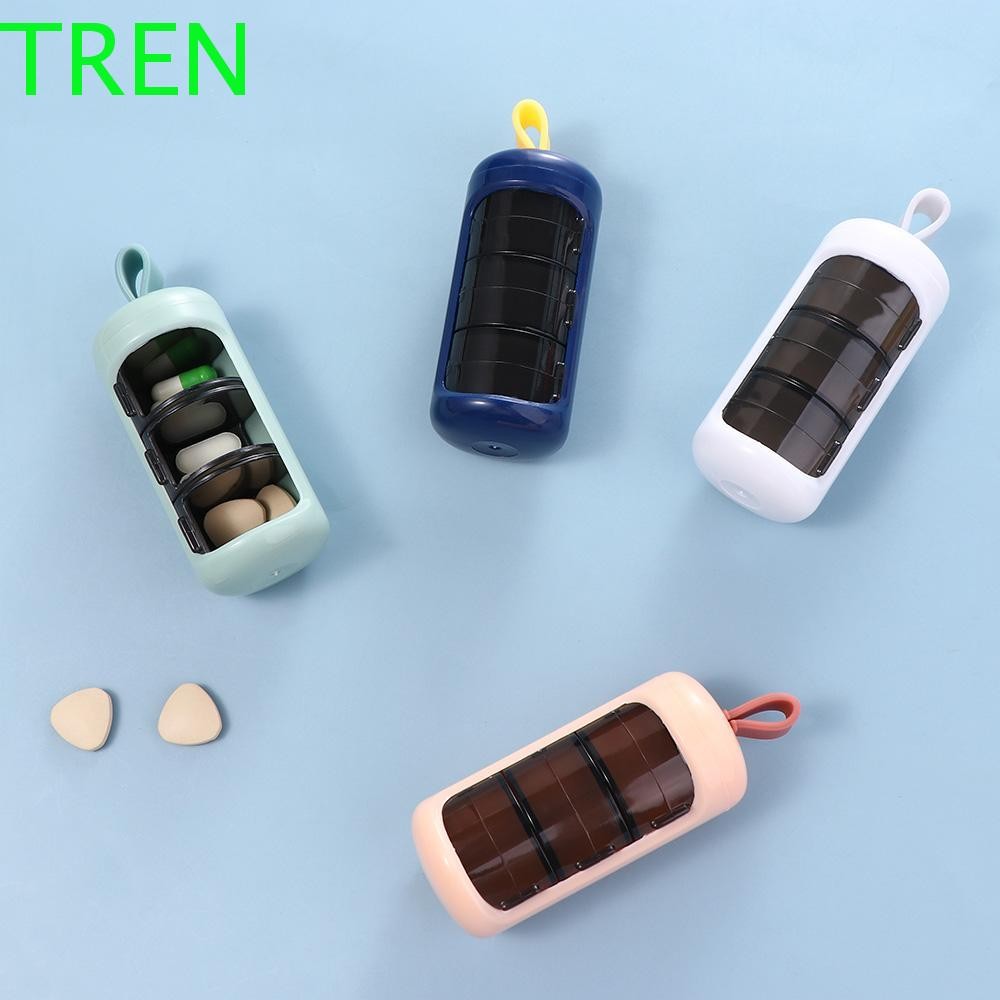 Tren กล่องเก็บยา Mini 3 Gird แท็บเล็ต Splitters กล่องพลาสติกแคปซูล ...