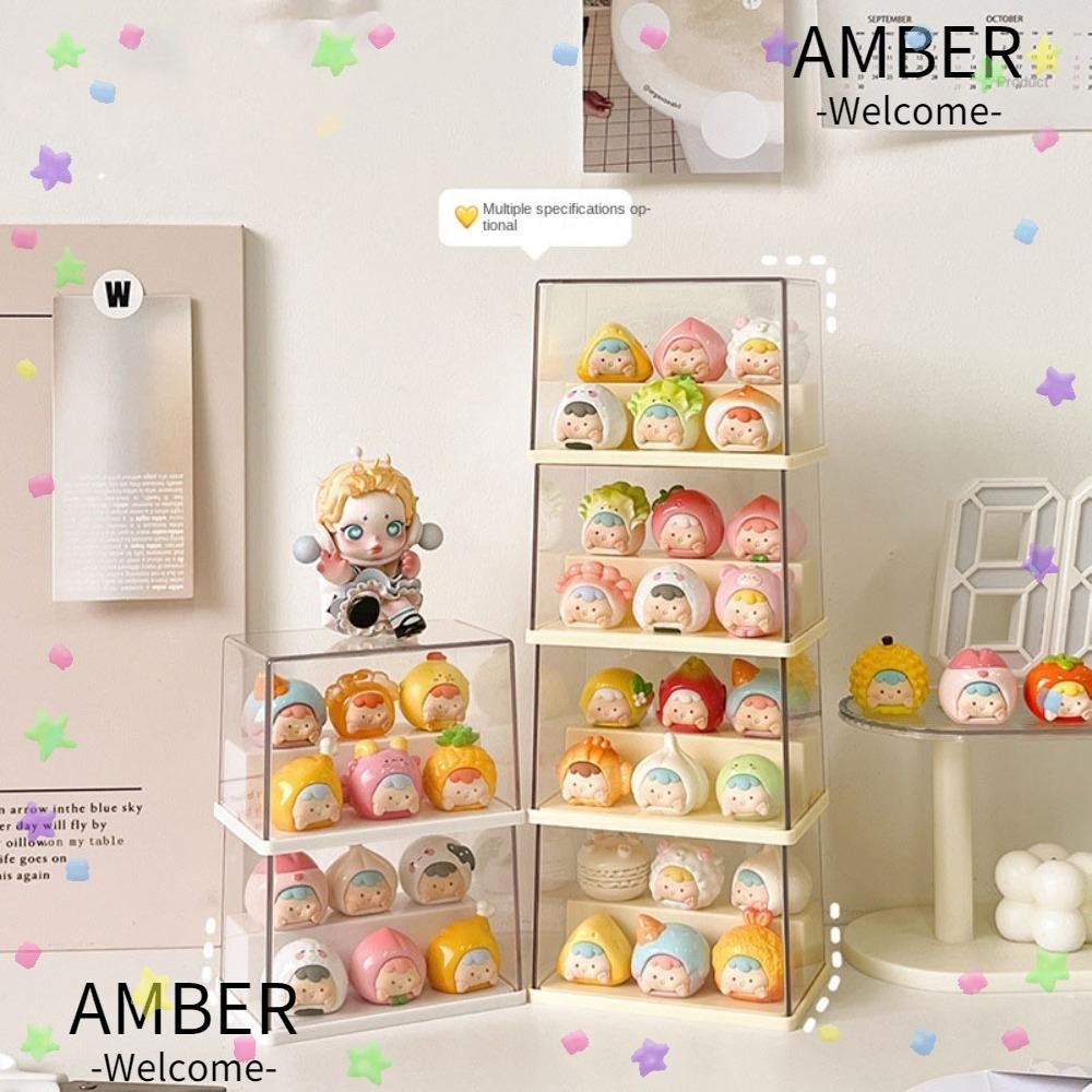 ตู้โชว์กล่อง AMBER Pop Mart, กล่องเก็บฟิกเกอร์ตุ๊กตาใส DIY, กล่องเก็บ ...