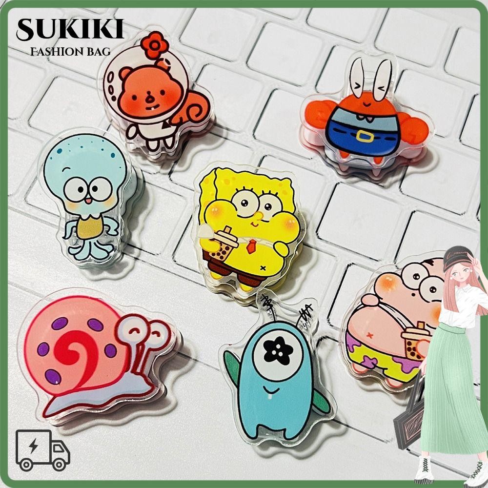 Sukiki SpongeBob คลิปอะคริลิค, เครื่องเขียนการ์ตูน Photo Binder คลิป ...