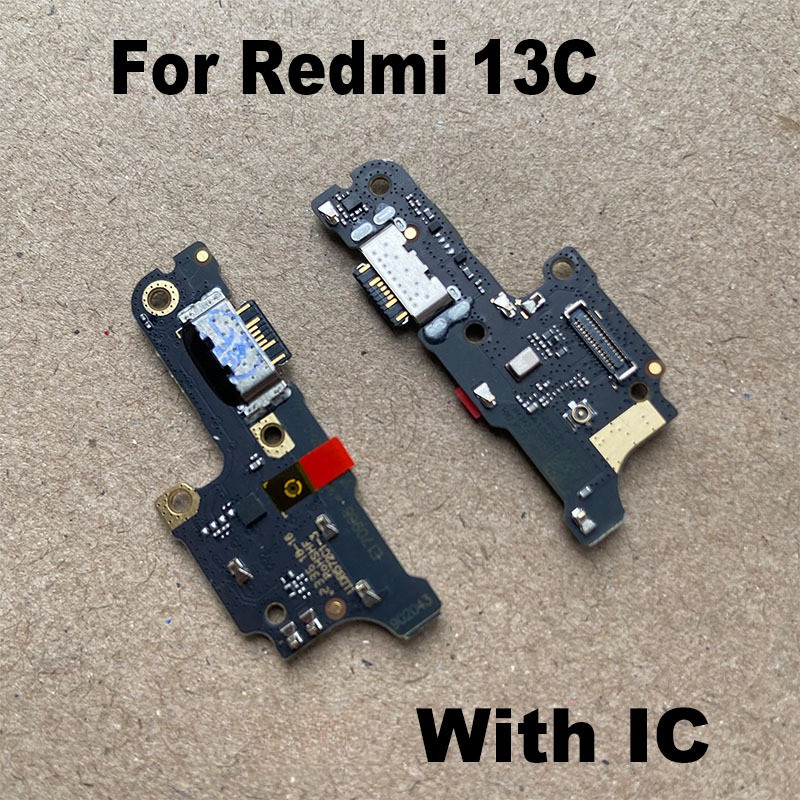 1x สําหรับ Xiaomi Redmi 13C USB ชาร์จ Dock พอร์ตไมโครโฟนขั้วต่อ Flex สาย IC อะไหล่ซ่อม 4G 5G ...