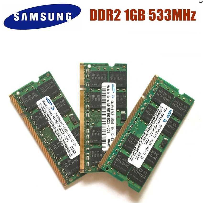 Laptoop RAM SAMSUNG 1GB 2RX8 PC2-4200S DDR2 533MHz โน้ตบุ๊ค MEMORY AD21 ...