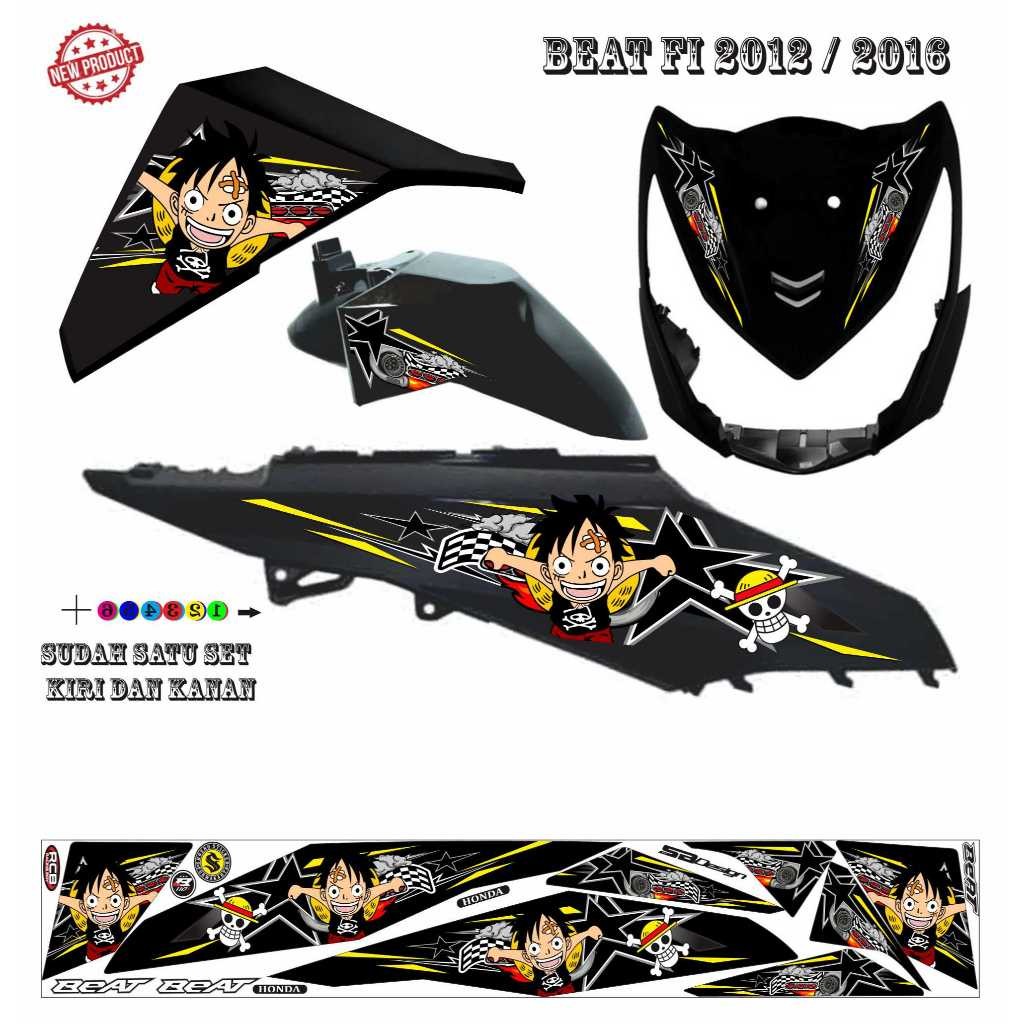 HONDA BEAT FI LIST ONE PIECE LUFI ใหม่ K25 BEAT FI STRIPING สติ๊กเกอร์ ...