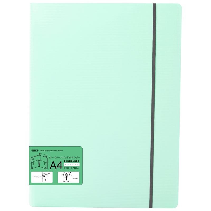 ORCA แฟ้มเสียบปากกา A4 รุ่น FOL-LN04 สีเขียว | Shopee Thailand