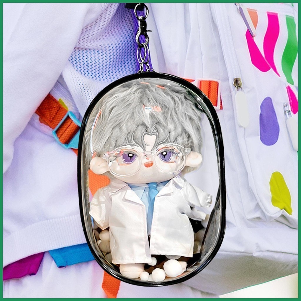 Clear Doll Storage Bag Sturdy Carrying Bag Compact Doll Display Case ...