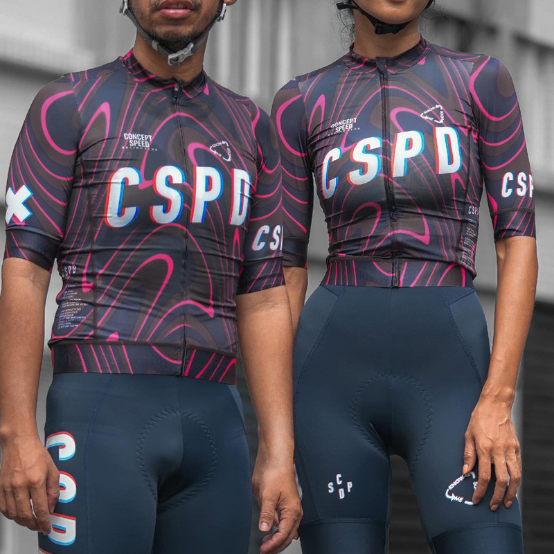Cspd Pro Team Slim Fit Cycling Jersey แขนสั้น Breathable Cool จักรยานเสื้อผ้า | Shopee Thailand