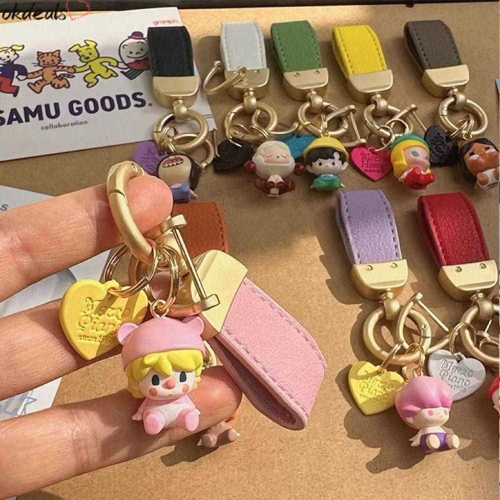 Okdeals MOLLY Labubu พวงกุญแจรถ, POPMART Pop Bean ฟองสบู่กุญแจรถ,พร้อม ...