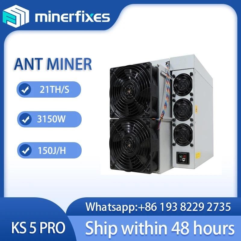 Bitmain Antminer KS5 Pro 21T 3150W Kaspa Miner KHeavyHash algorithm Asic Crypto Rig Mining KAS ...