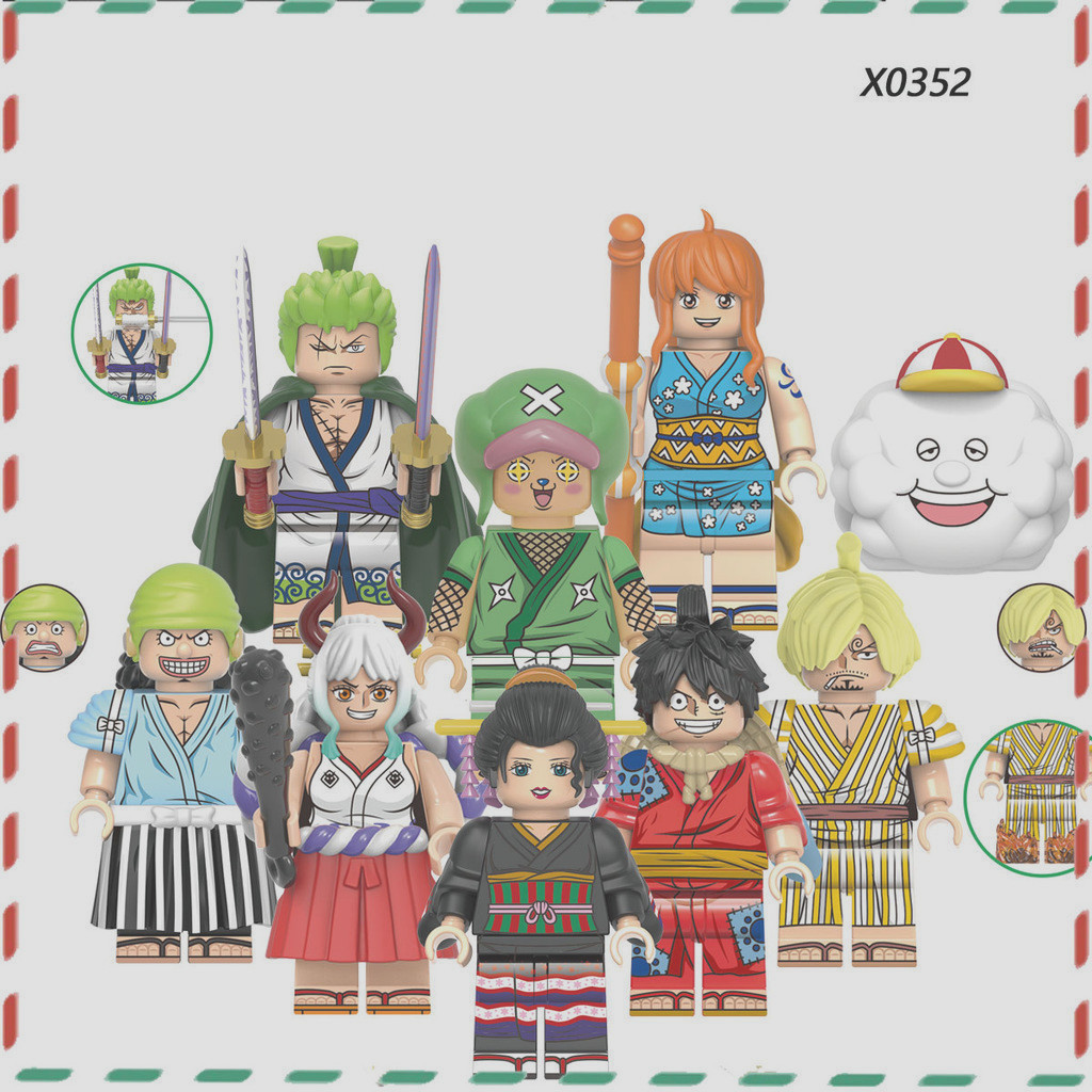 ของเล่นเด็ก Anime Luffy One Piece model minifigures Assembly Block ...