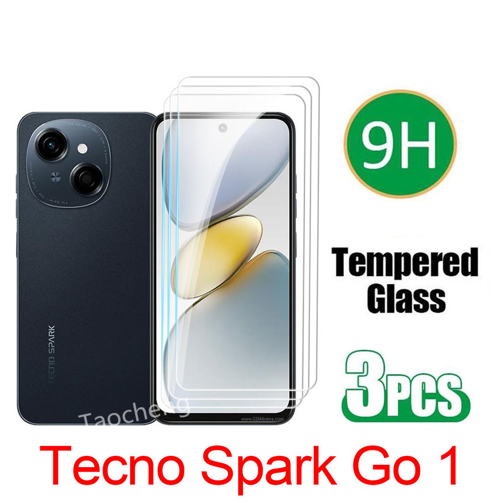 3 ชิ้นฟิล์มกระจกนิรภัยสําหรับ Tecno Spark Go 1 Go1 TecnoSparkGo1 4G ...